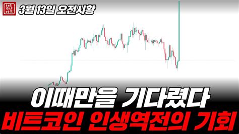 비트코인 놓치고 후회하시마세요 비트코인 그 시그널이 떴습니다 3월 13일 오전 시황 마코 리플 이더리움 차트무당