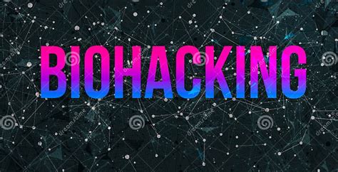 Biohacking Theme with Abstract Network Patterns Stock Photo - Image of abstract, medicine: 182301880