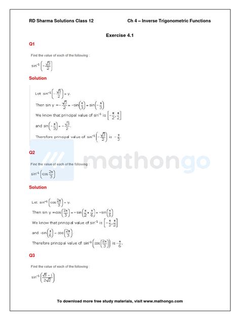 Comprehensive Solutions To Problems On Inverse Trigonometric Functions