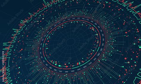 Big Data Concept Visualization Abstract Data Radial Plot Information Background Perspective