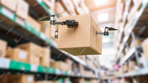 Premium Photo | Adoption of autonomous vehicles and drones for material handling and