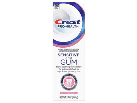 Crest Sensitive And Gum Anticavity Toothpaste 37 Oz104 G Ingredients And Reviews
