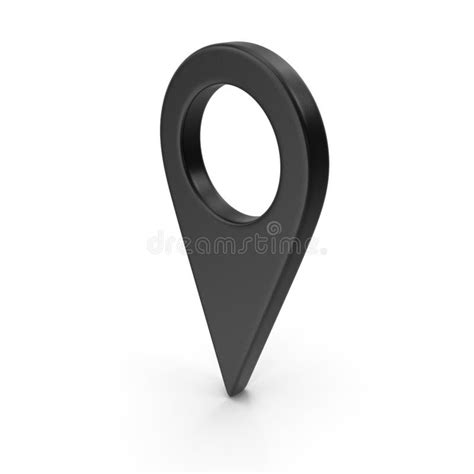 3d Black Map Pointer Location Map Icon Stock Illustration Illustration Of Collection Address