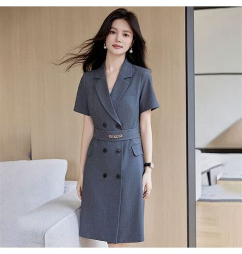 셉띠엠브레 여름 원피스 여름 에스닉 정장 원피스 더블 허리조임 반팔 A라인 스커트 오피스웨어 Uno2 티몬