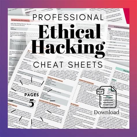 Ethical Hacking Cheat Sheet Programming Penetration Testing Handbook Learn Python Code