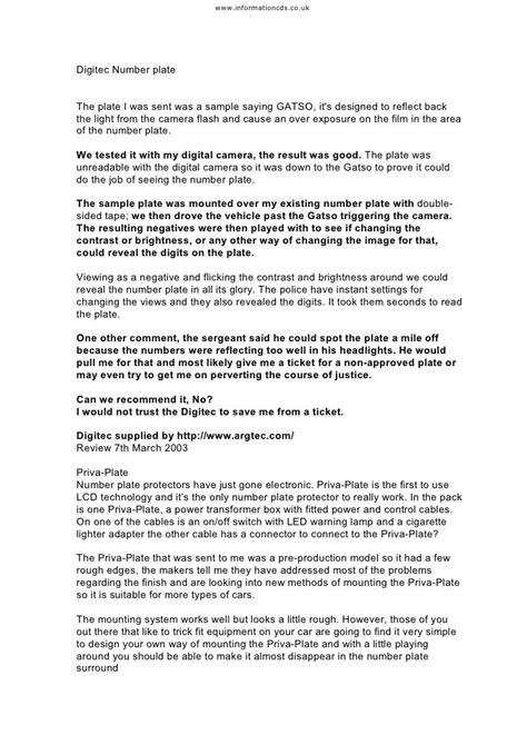 Mitigation Letter Template