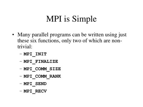 PPT Introduction To MPI PowerPoint Presentation Free Download ID