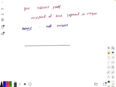 prove that every line segment has one and only one mid point numerade