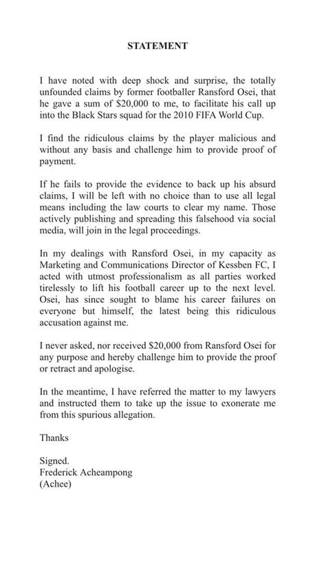 Retract “corruption” Statement Fred Acheampong To Ransford Osei