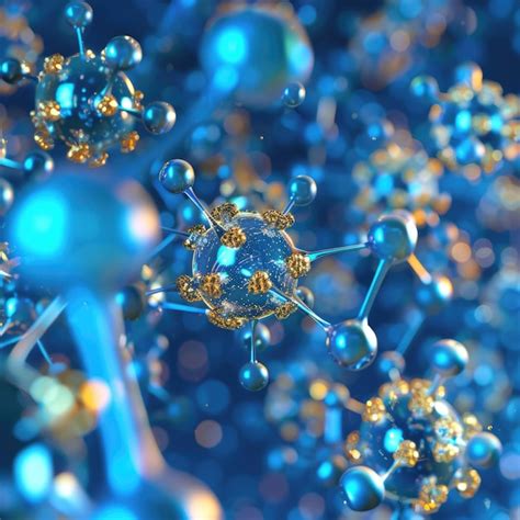 Premium Photo Threedimensional Blue Background Of Nano Particles Cross Section In Abstract