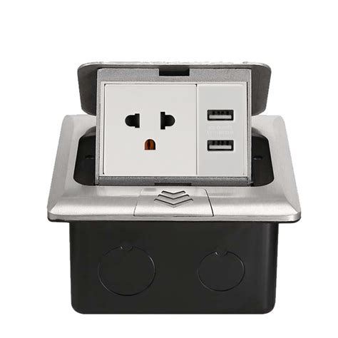 Floor Box Is Embedded In The UK EU Us Standard Power Socket USB Floor Socket Socket And Floor