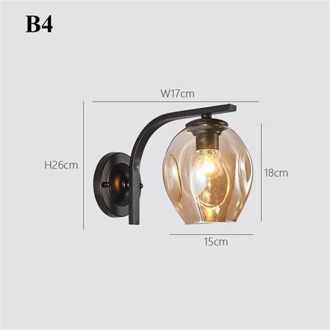 Современный цветной бра настенный светильник стеклянный абажур Лофт декоративный внутренний