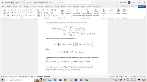 Simulation Steps For Forecasting With Known Copulas Parameters
