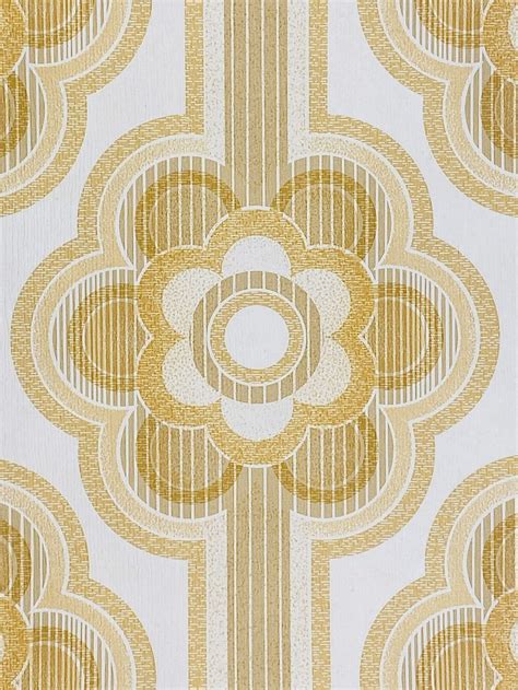 Seventies Geometric Floral Wallpaper