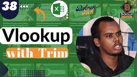 Ms Excel Vlookup With Trim YouTube