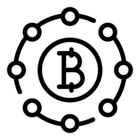 블록체인 구성표 아이콘 흰색 배경에 고립된 웹 디자인을 위한 개요 블록체인 구성표 벡터 아이콘 프리미엄 벡터