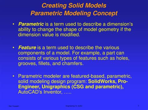Ppt Creating Solid Models Parametric Modeling Concept Powerpoint