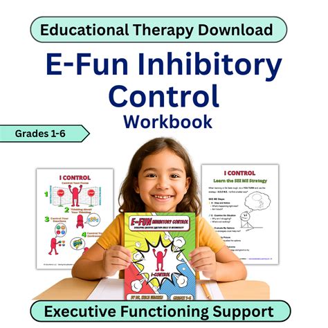 Inhibitory Control Executive Functioning Skills Workbook Elementar Good Sensory Learning