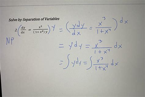 [Calculus 2] separation of variables - differential equations. Am I on the right track? : r ...