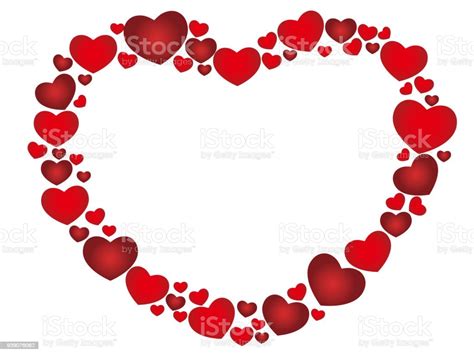 빨간 하트 모양의 프레임 텍스트 공간을 많은 작은 심장 모양으로 구성 공란에 대한 스톡 벡터 아트 및 기타 이미지 공란 공휴일 낮 Istock