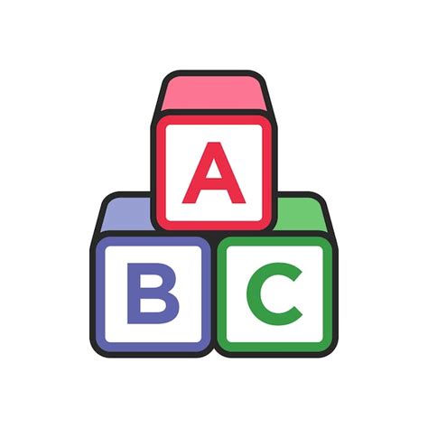 Premium Vector Abc Cubes Icon Vector Design Template In White Background