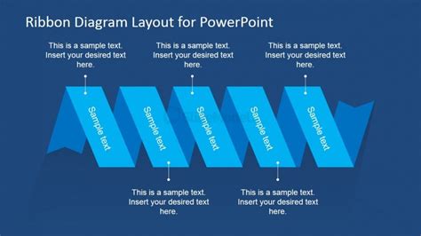 Horizontal Ribbon Diagram For Process Description SlideModel