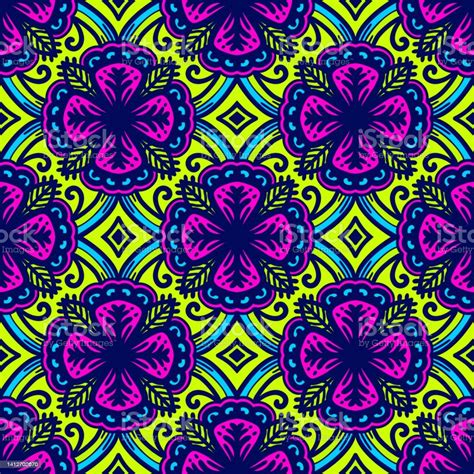 반복되는 복고풍 기하학적 패턴 직물 인쇄 다마스크 스타일 원활한 패턴 배경 모자이크 장식품 빈티지 스타일 직물에 인쇄를 위한