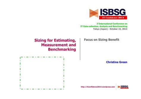 green sizing for estimating measurement and benchmarking ppt