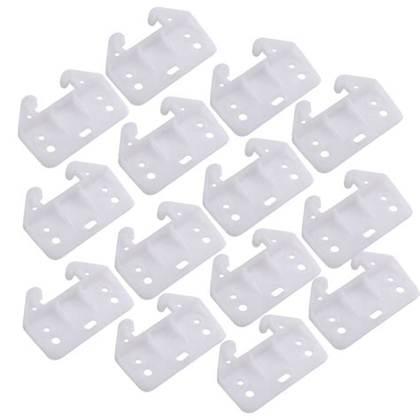 Nuolux 100pcs 7 Holes Drawer Track Guide Drawer Track Back Plate Drawer