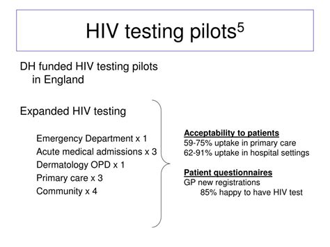 PPT NHS Tayside HIV Testing Guideline May PowerPoint Presentation ID