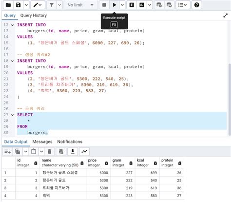 Db Pgadmin을 이용한 Sql 공부