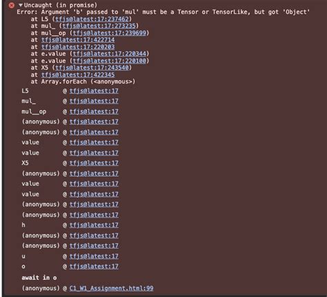 c1 w1 assignment error browser based models with tensorflow js