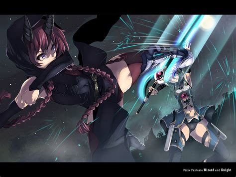 Anime Girls Fighting Wallpapers Wallpaper Cave