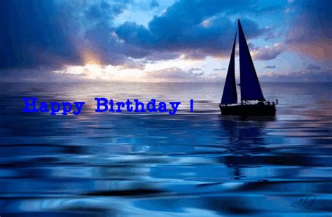 Bateau Voilier Sur La Mer Ocean Cinemagraph Image Animated  Faire