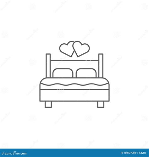 Couple Making Love Bed Vector Icon Symbol Isolated On White Background