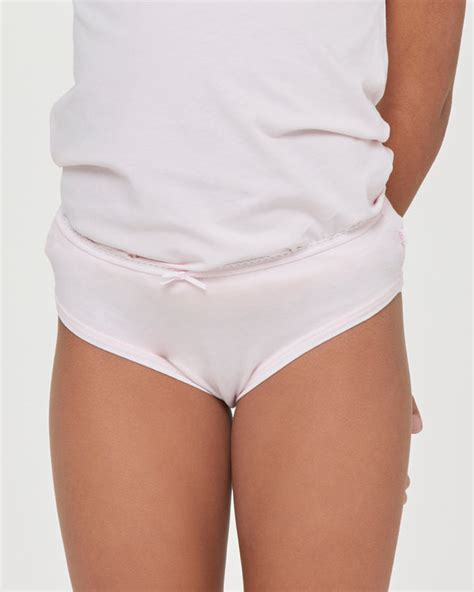 Slip Bimba In Cotone Organico Color Rosa Intimo Bambini Pompea
