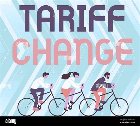 Conceptual Caption Tariff Change Internet Concept Amendment Of Import Export Taxes For Goods