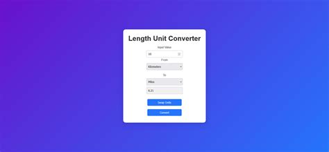 Build A Length Unit Converter Using Html Css And Javascript A Step