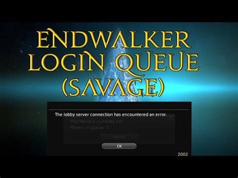 Endwalker Login Queue Savage Rffxiv