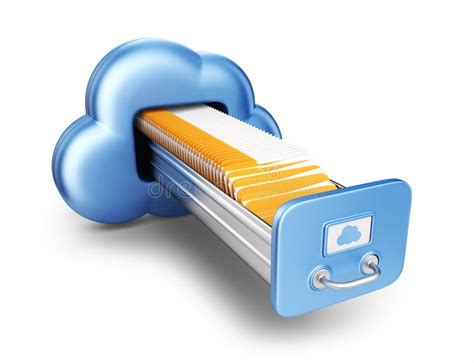 Data Storage Cloud Computing Concept 3d Icon Isolated Stock