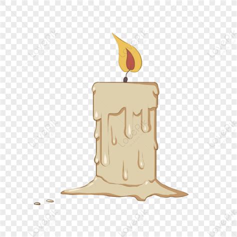 Melted Candle Clipart With Wind