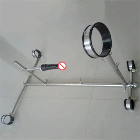 Stainless Steel Bondage Frame With Dildo Handcuffs Fetters Sex Slave Set For Sex Frame Games