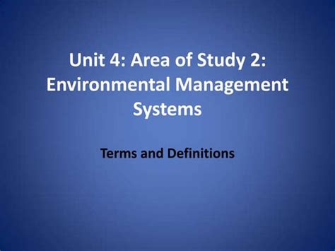 Environmental Management System Ppt