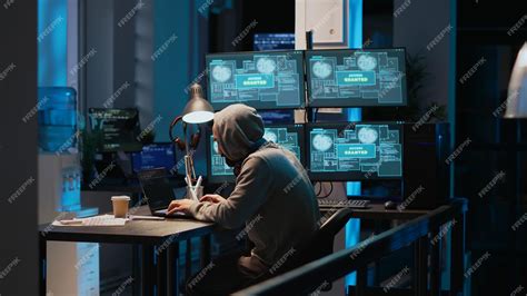 Premium Photo It Fraud Criminal Hacking Security System To Steal Big Data Doing Cyberattack