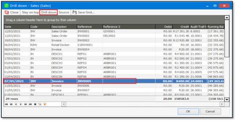 Sage 200 Evolution Drill Down To Source Documents From Within Reports Sage 200 Evolution