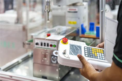 Man Or Technician Enter Command Information Pass Wireless Remote For