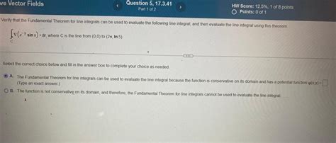 Solved Verify That The Fundamental Theorem For Line Chegg