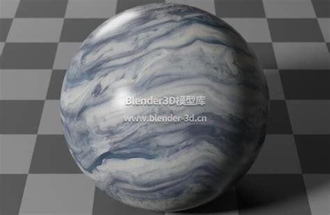 蓝海大理石贴图 Blender材质球纹理贴图模型下载 Blender3d模型库