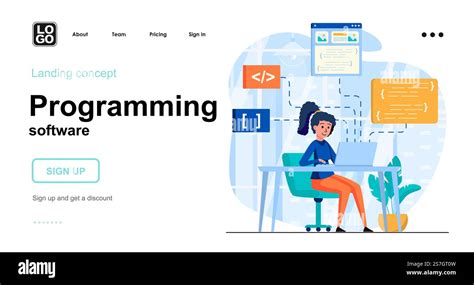 Programming Software Web Concept Woman Coding Code Programs In Different Programming Languages
