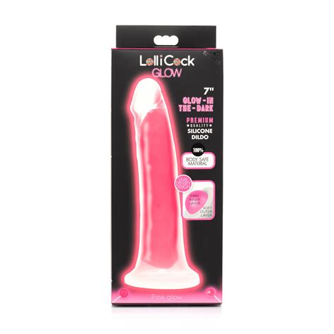 Lollicock Glow In The Dark 7 In Silicone Dildo Pink